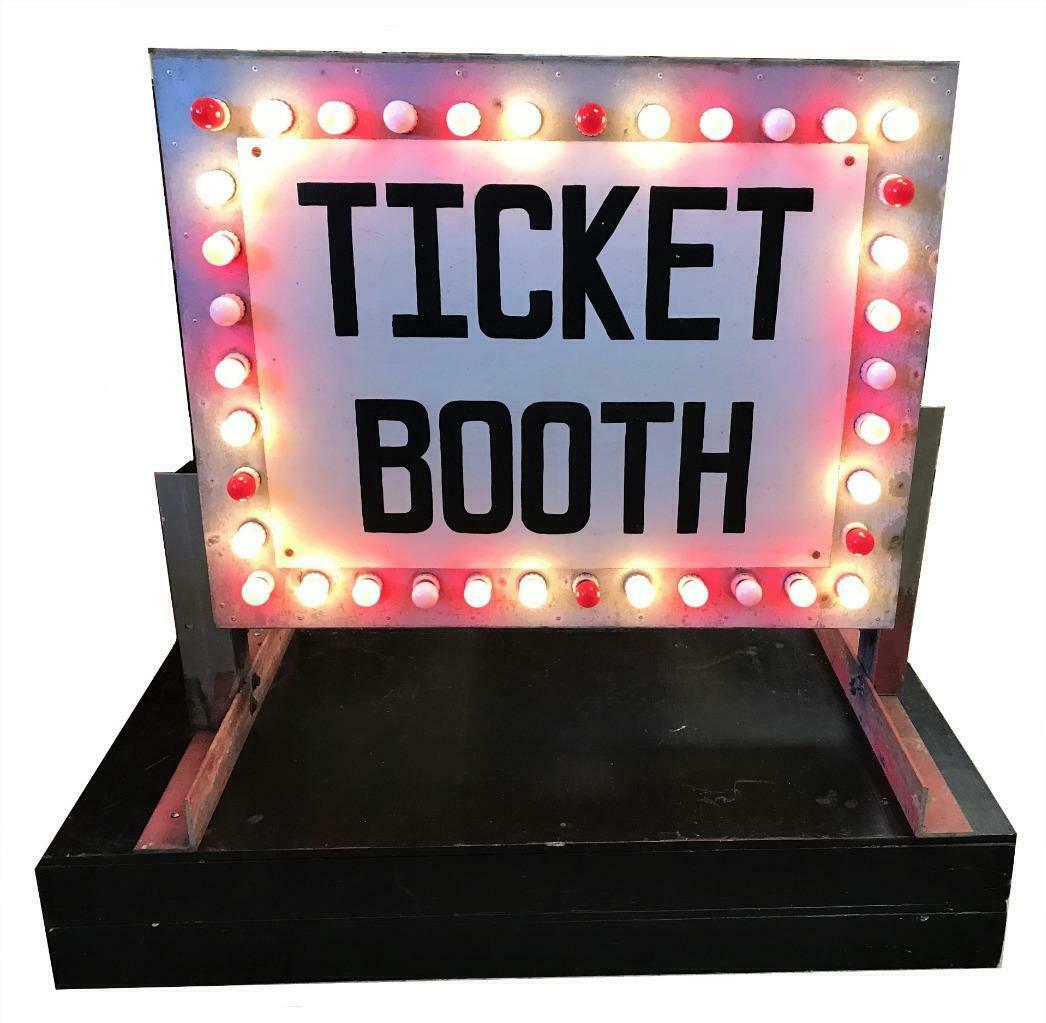 HUGE 1940s TICKET BOOTH Chaser Light Carnival Boardwalk Midway ...
